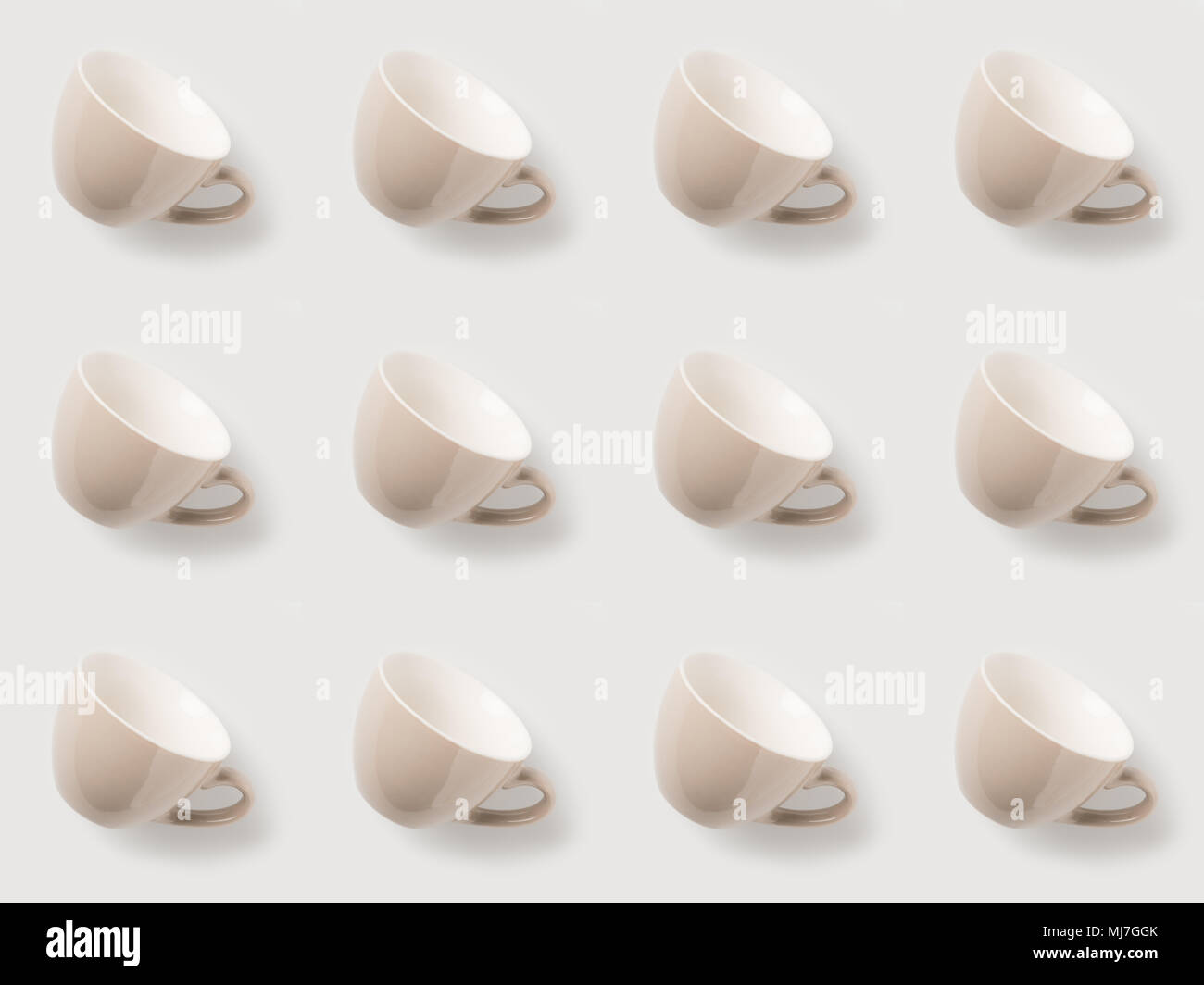 pattern of empty cups Stock Photo - Alamy