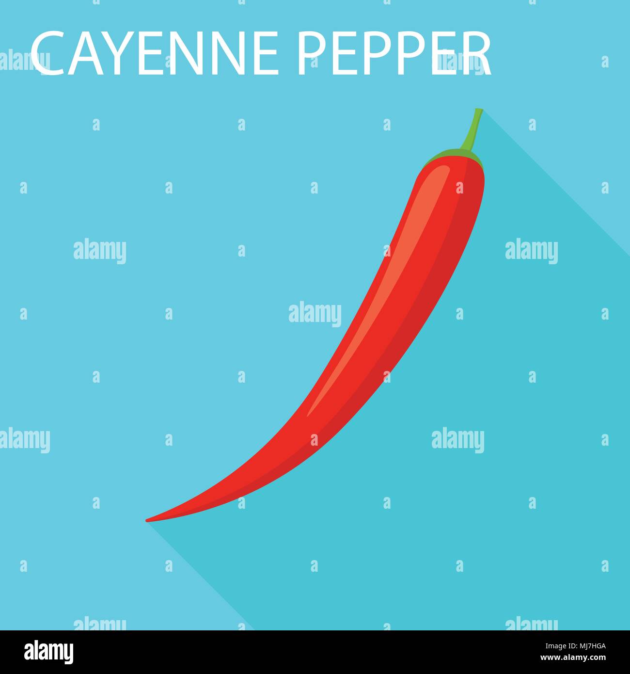 Cayenne pepper icon, flat style Stock Vector Image & Art - Alamy