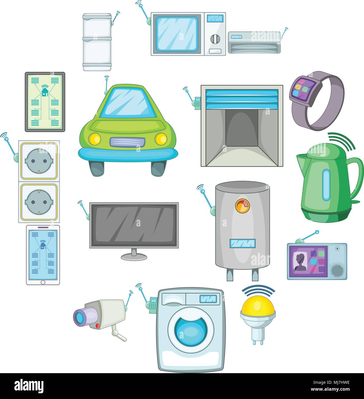 Smart garage system icon Stock Vector Images - Alamy