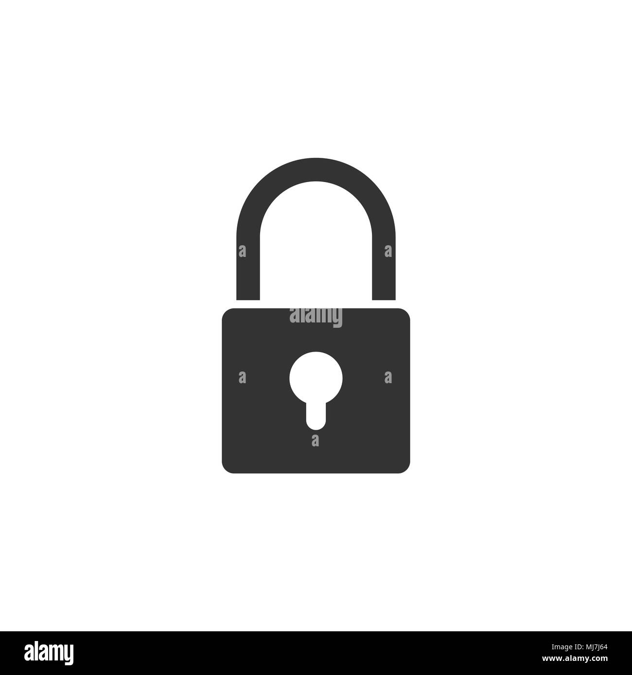 Lock icon on white background. Vector illustration Stock Vector Image ...