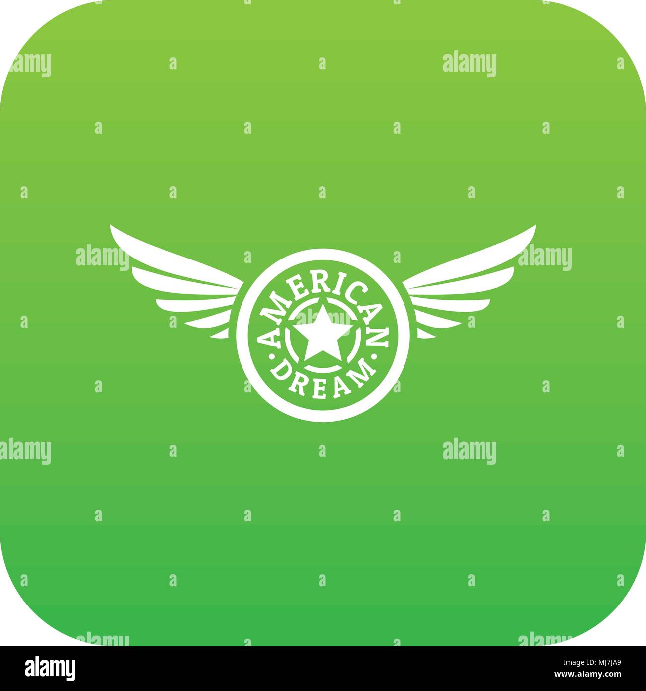 American dream icon green vector Stock Vector Image & Art - Alamy