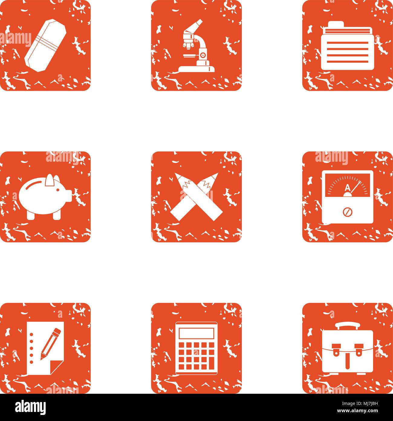 Science nerd icons set, grunge style Stock Vector Image & Art - Alamy