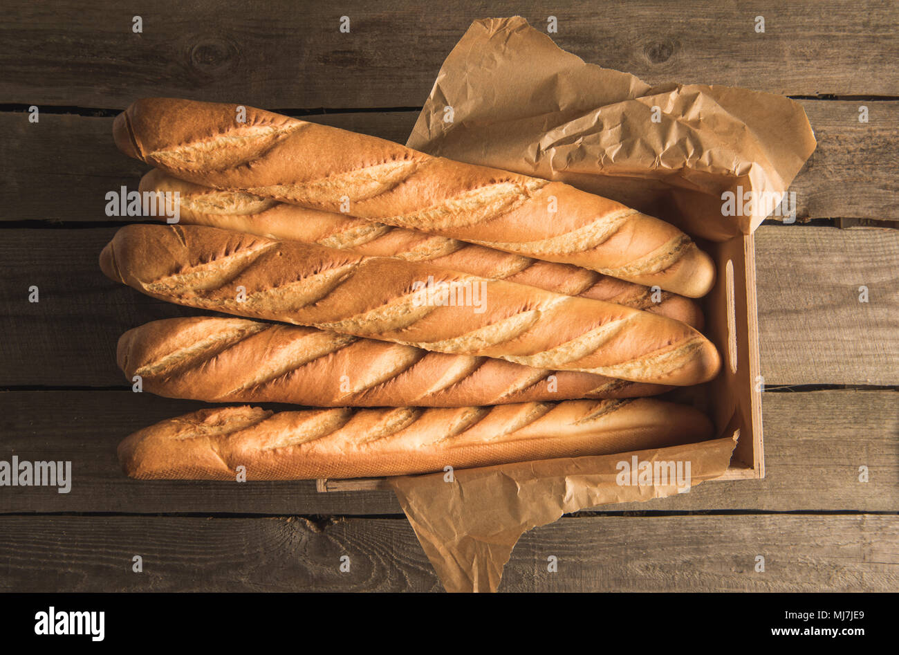 baguettes in box Stock Photo - Alamy
