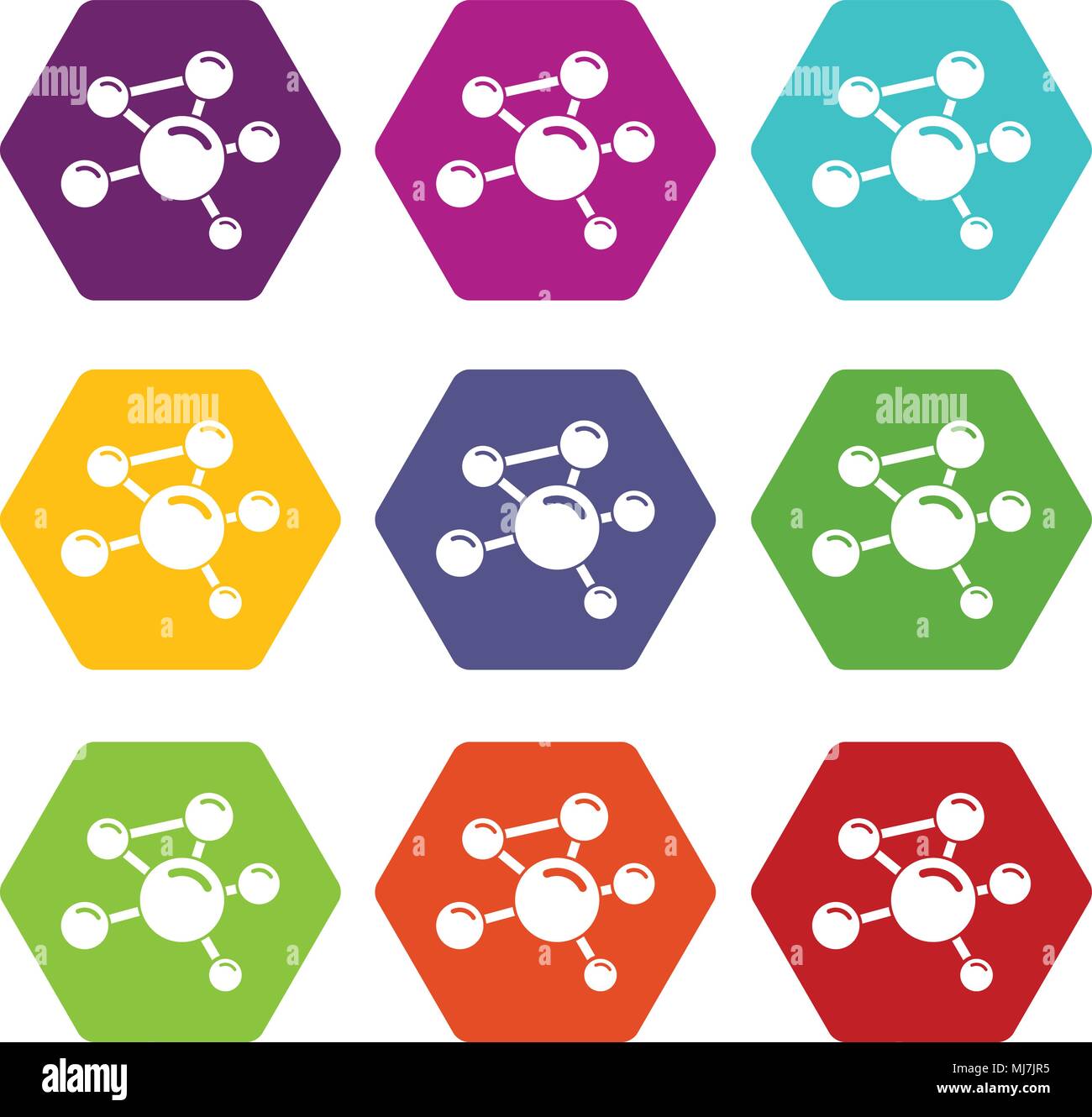 Molecule molecular icons set 9 vector Stock Vector Image & Art - Alamy