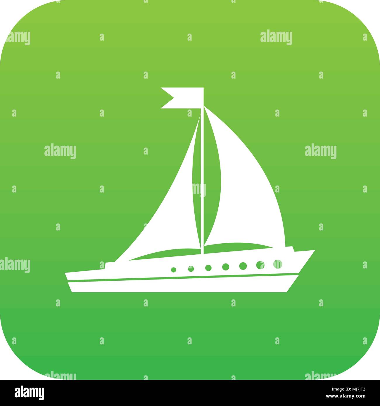 Sailing ship icon digital green Stock Vector Image & Art - Alamy