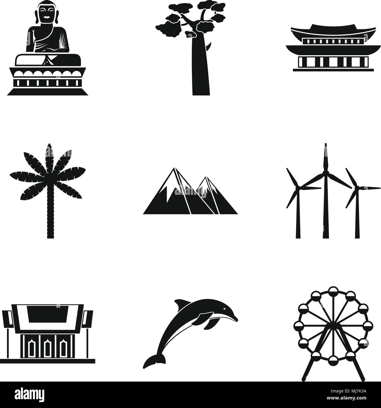 World route icons set, simple style Stock Vector Image & Art - Alamy