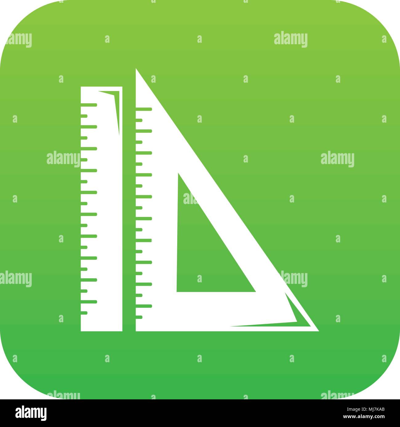 Ruler icon green vector Stock Vector Image & Art - Alamy