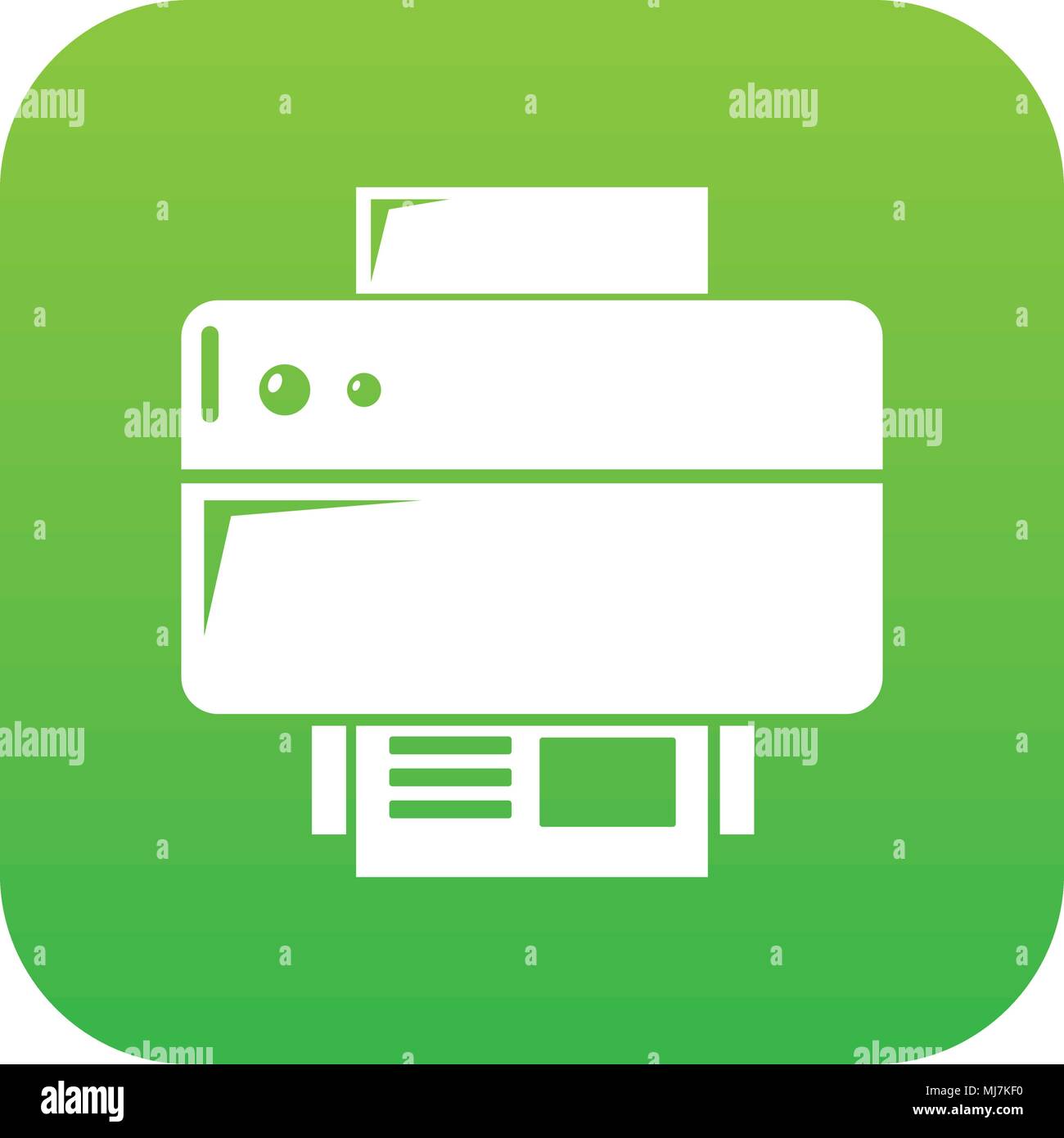 Printer icon green vector Stock Vector Image & Art - Alamy