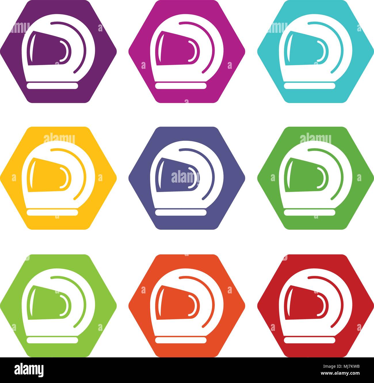 Full face crash helmet Stock Vector Images - Alamy