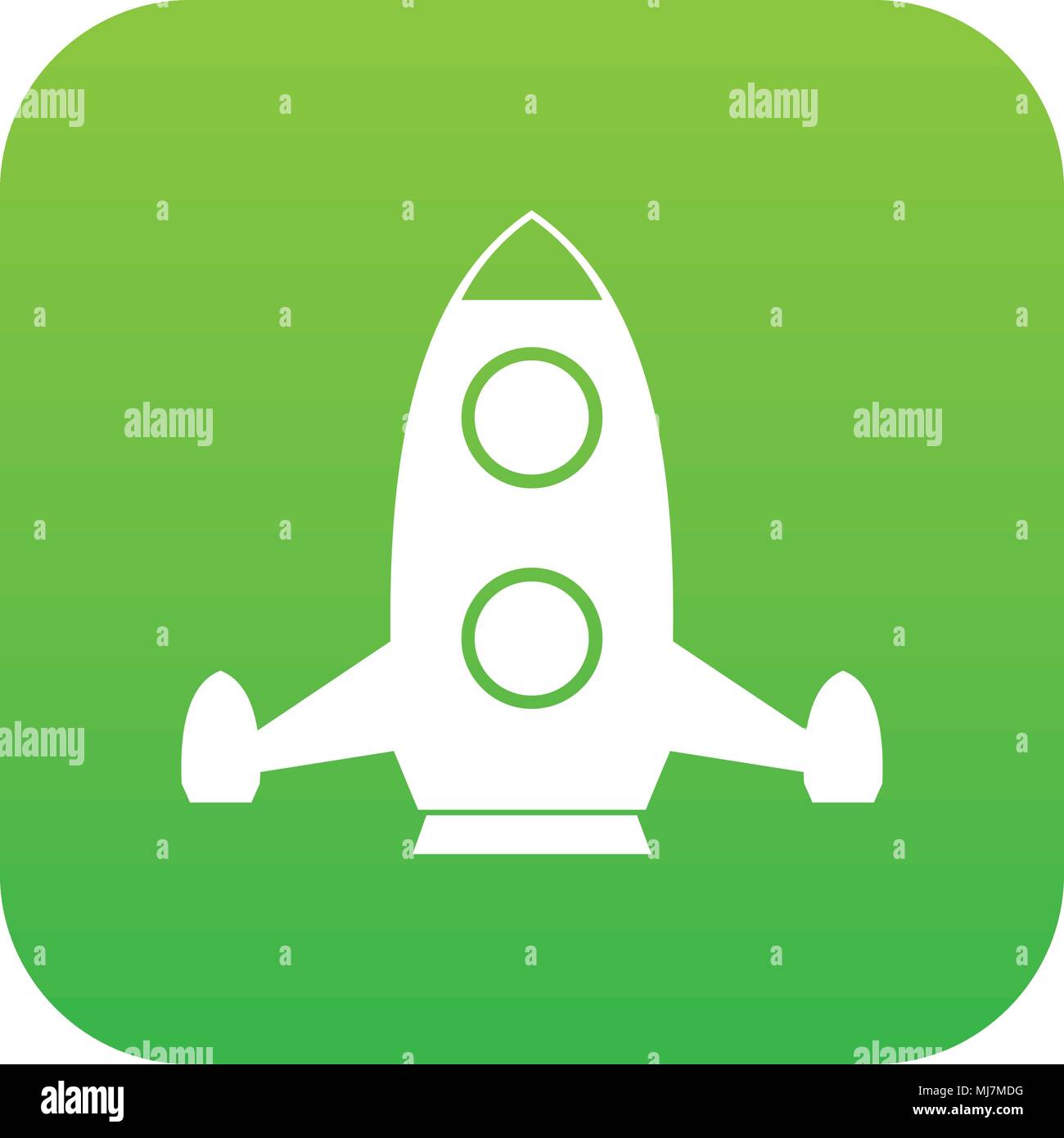 Rocket icon digital green Stock Vector Image & Art - Alamy