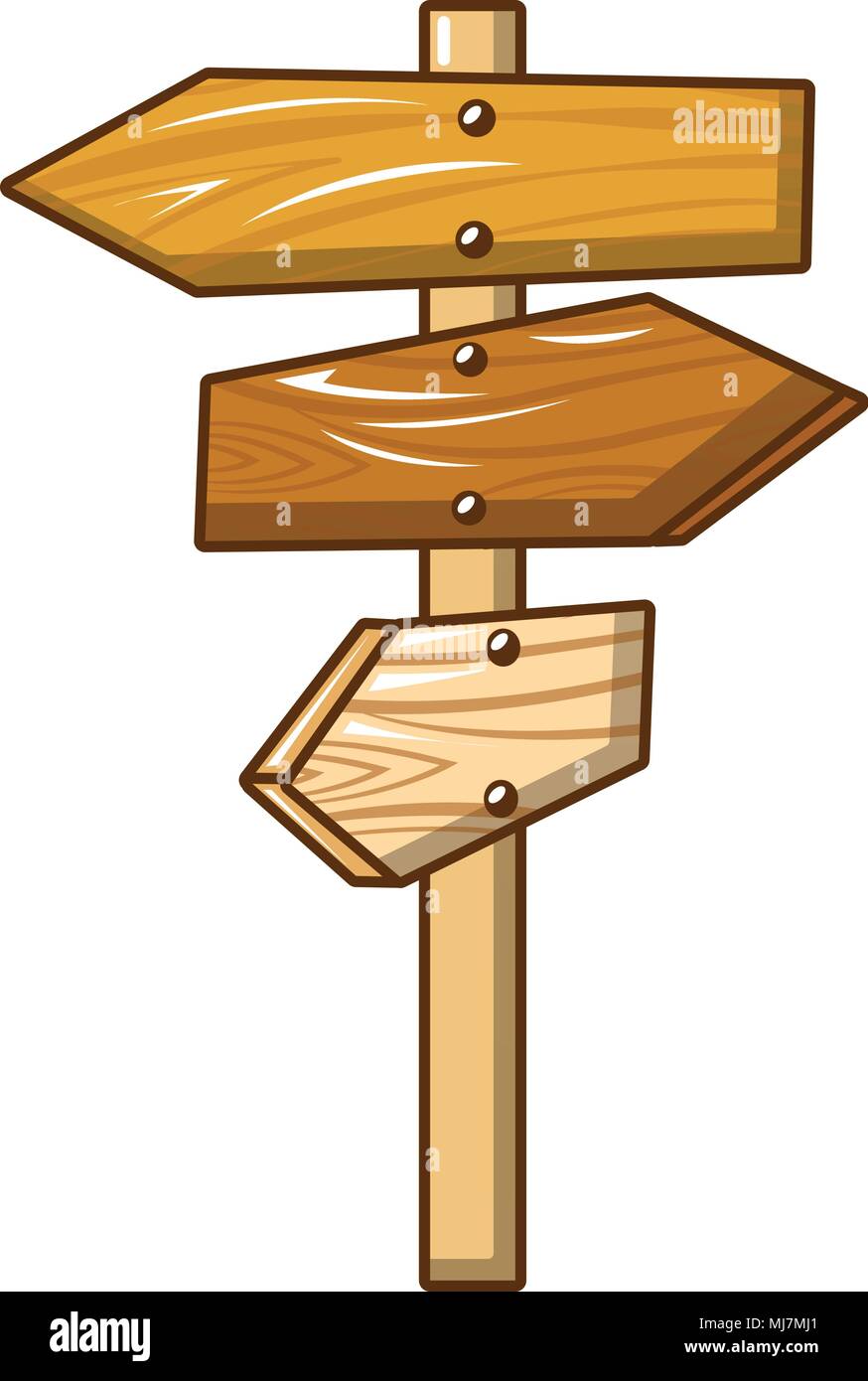 All direction wood sign icon, cartoon style Stock Vector Image & Art ...