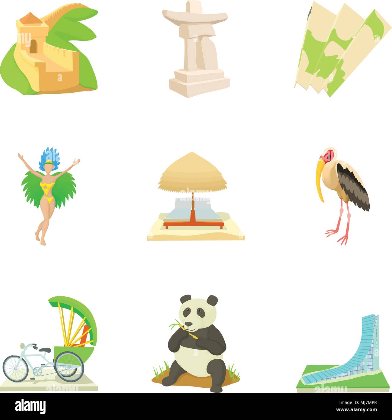 Global entertainment icons set, cartoon style Stock Vector Image & Art ...