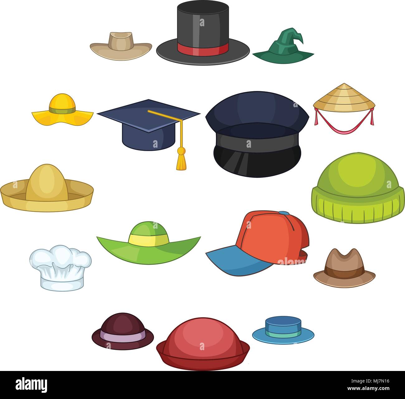 Panama hat and baseball cap Stock Vector Images - Alamy