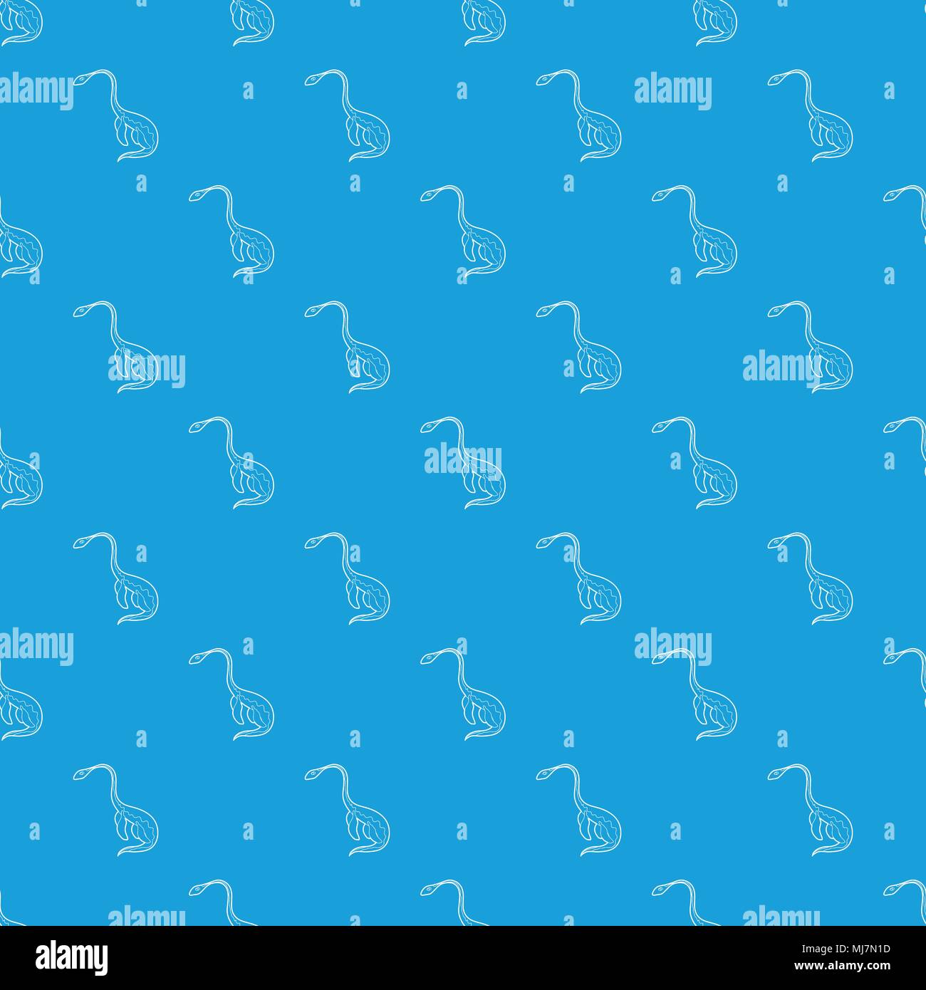 Aquatic dinosaur pattern vector seamless blue Stock Vector Image & Art ...