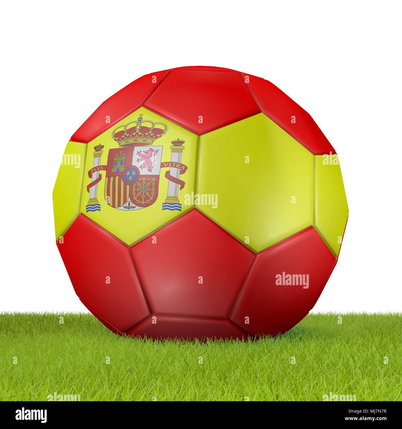 Football - flag of Spain -2 - 3D Stock Photo - Alamy