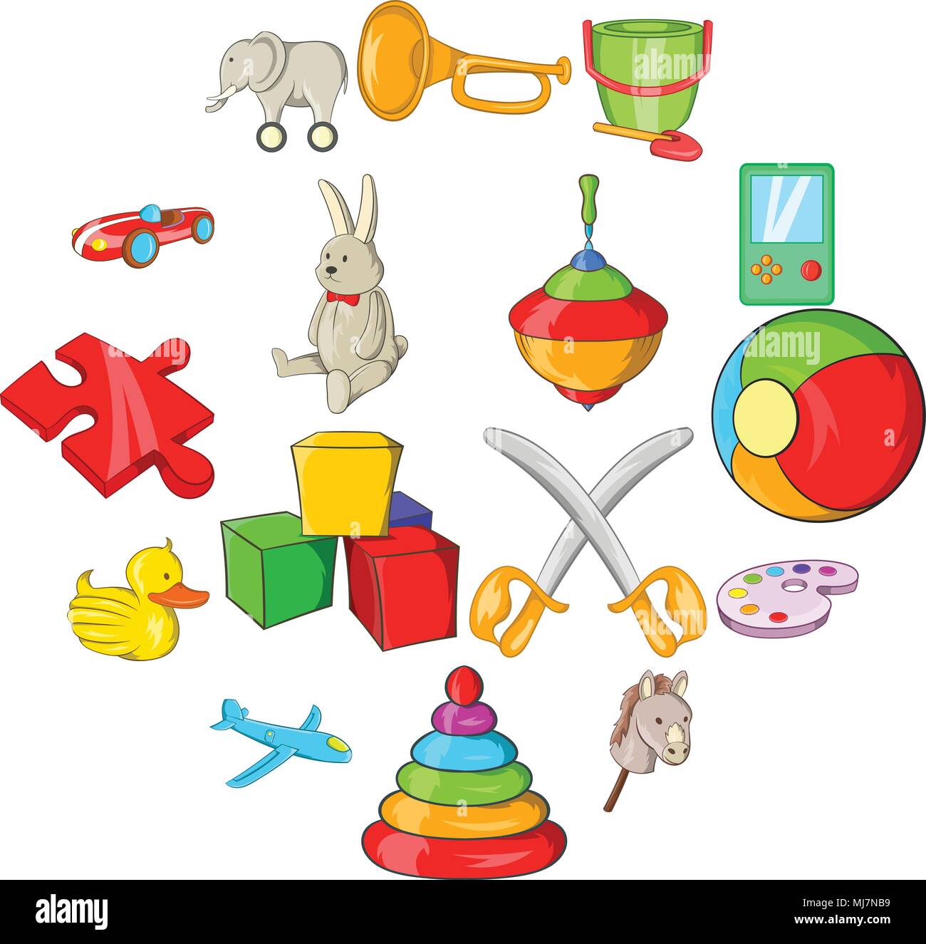 Toys icons set, cartoon style Stock Vector Image & Art - Alamy
