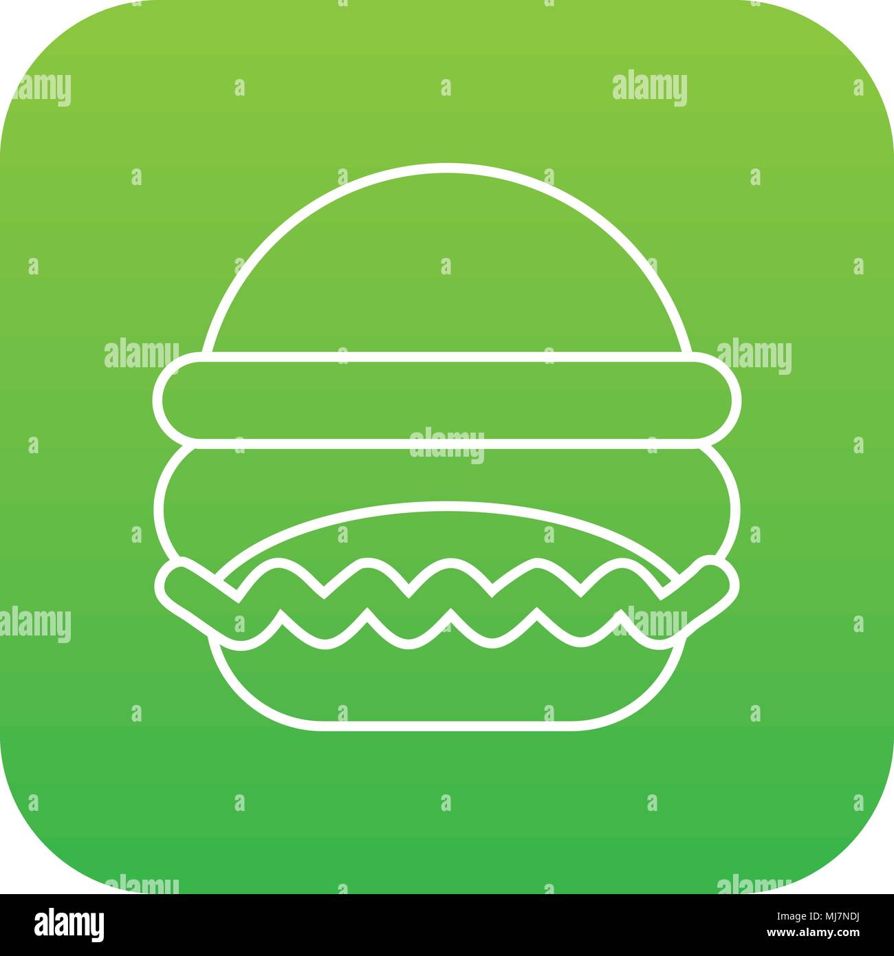 Burger icon green vector Stock Vector Image & Art - Alamy