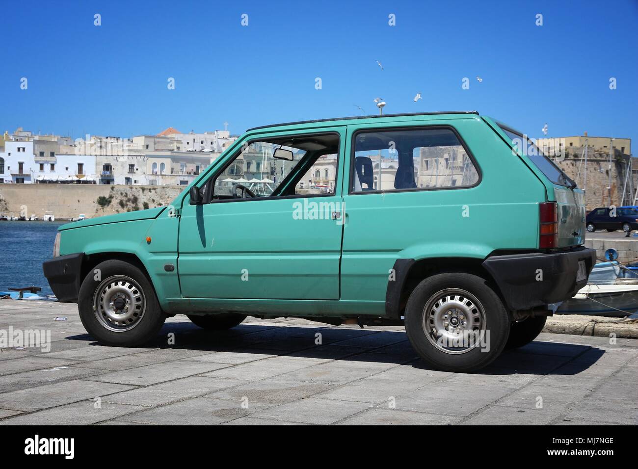 GALLIPOLI, ITALY - MAY 31, 2017: Fiat Panda retro oldtimer hatchback ...