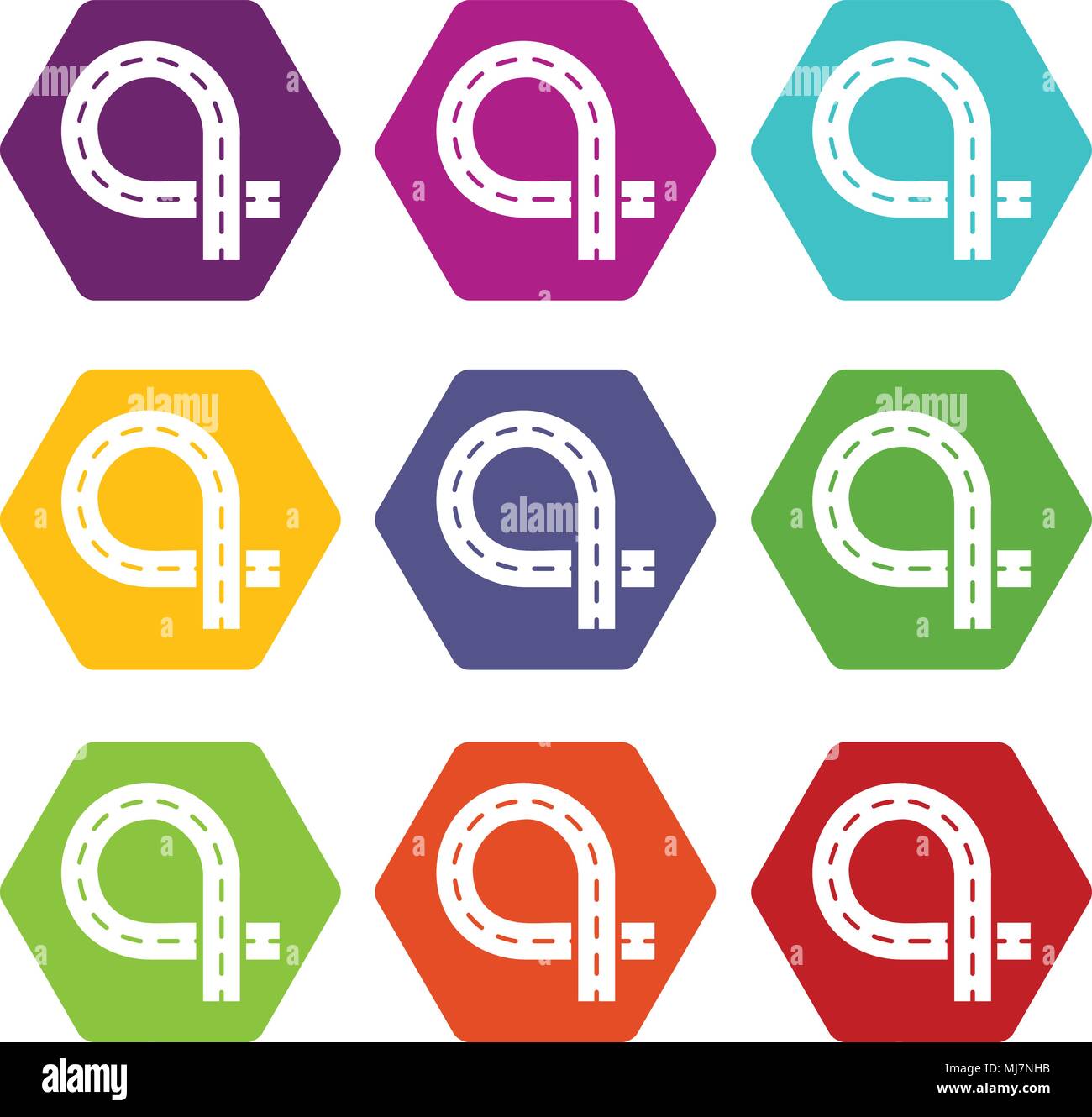 9 turn Stock Vector Images - Alamy