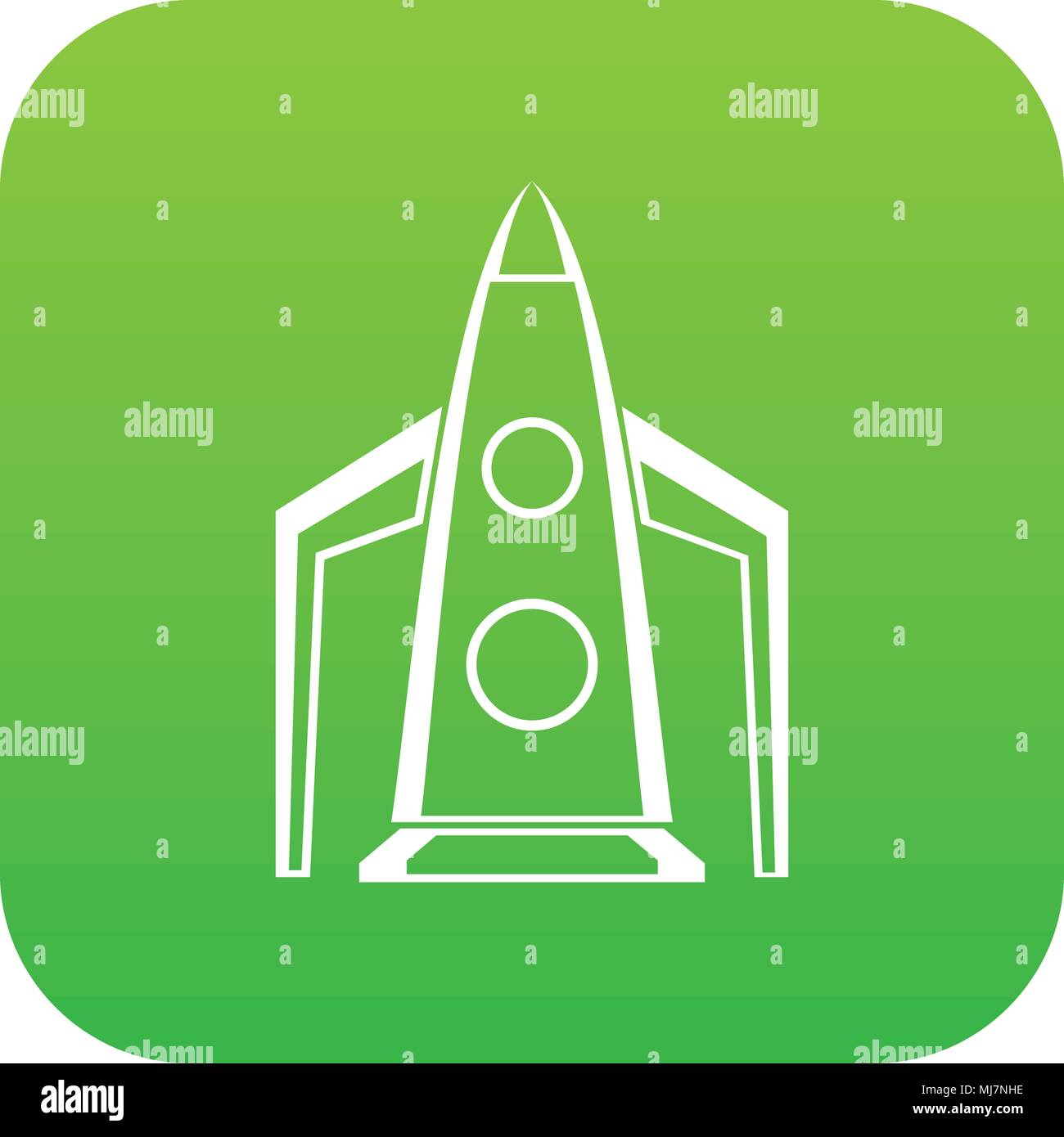 Rocket icon digital green Stock Vector Image & Art - Alamy