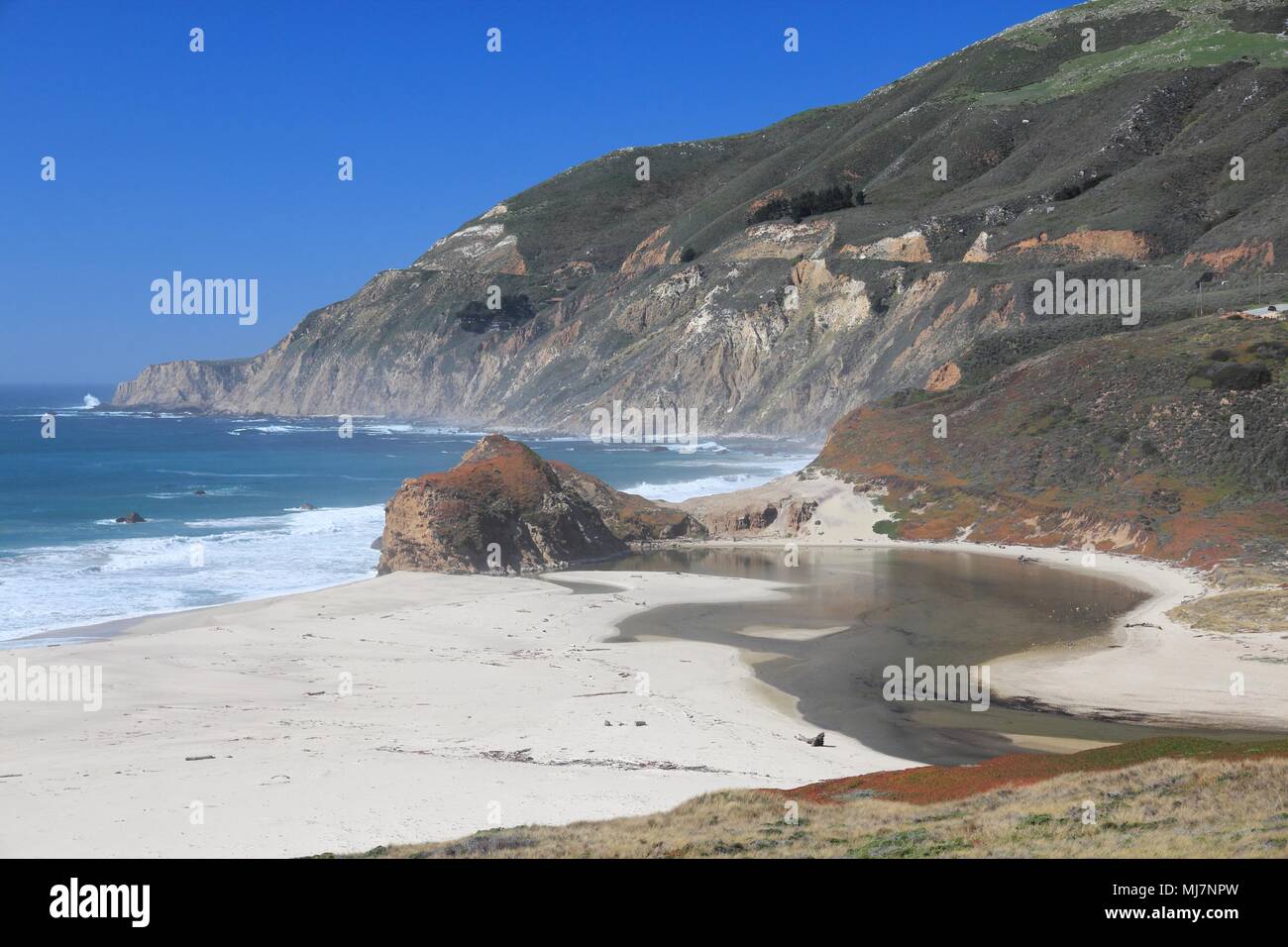 California, United States - Pacific coast at Big Sur region Stock Photo ...