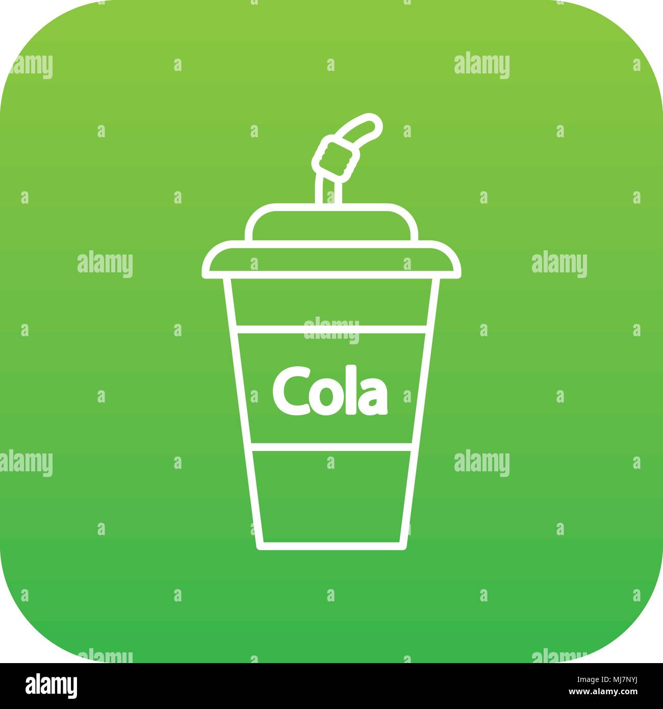 Cola plastic glass icon green vector Stock Vector Image & Art - Alamy