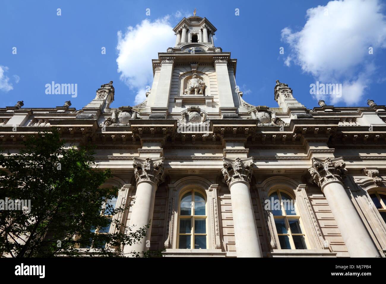 London, United Kingdom - Royal Exchange building. Old English ...
