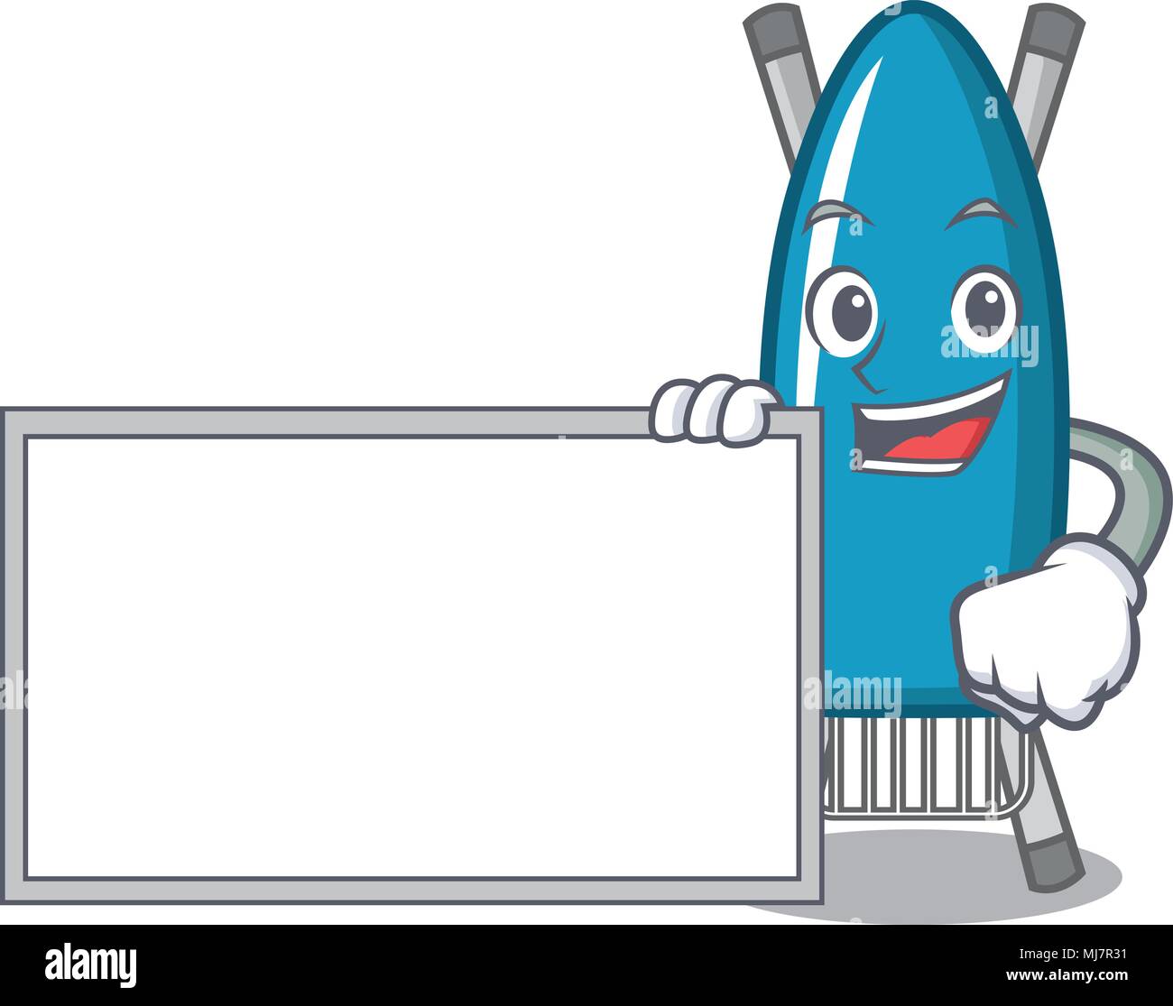 With board iron board character cartoon Stock Vector Image & Art - Alamy