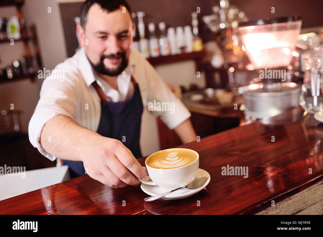 Prepares cappuccino hi-res stock photography and images - Alamy