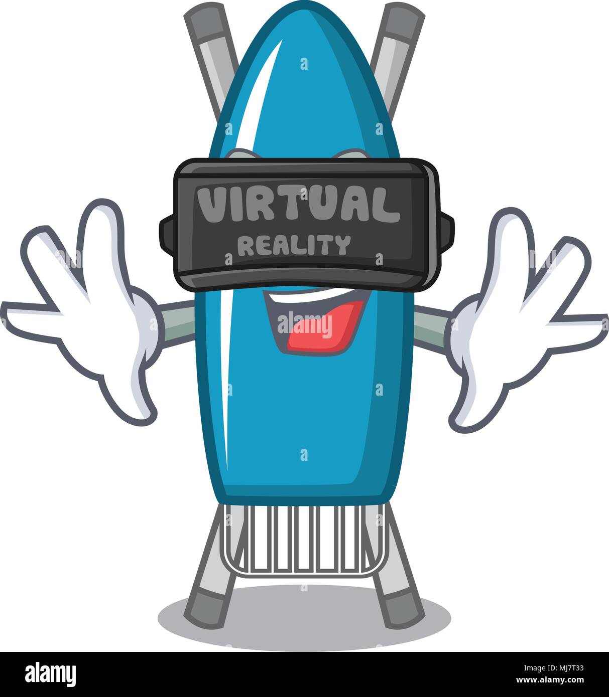 Virtual reality iron board mascot cartoon Stock Vector Image & Art - Alamy