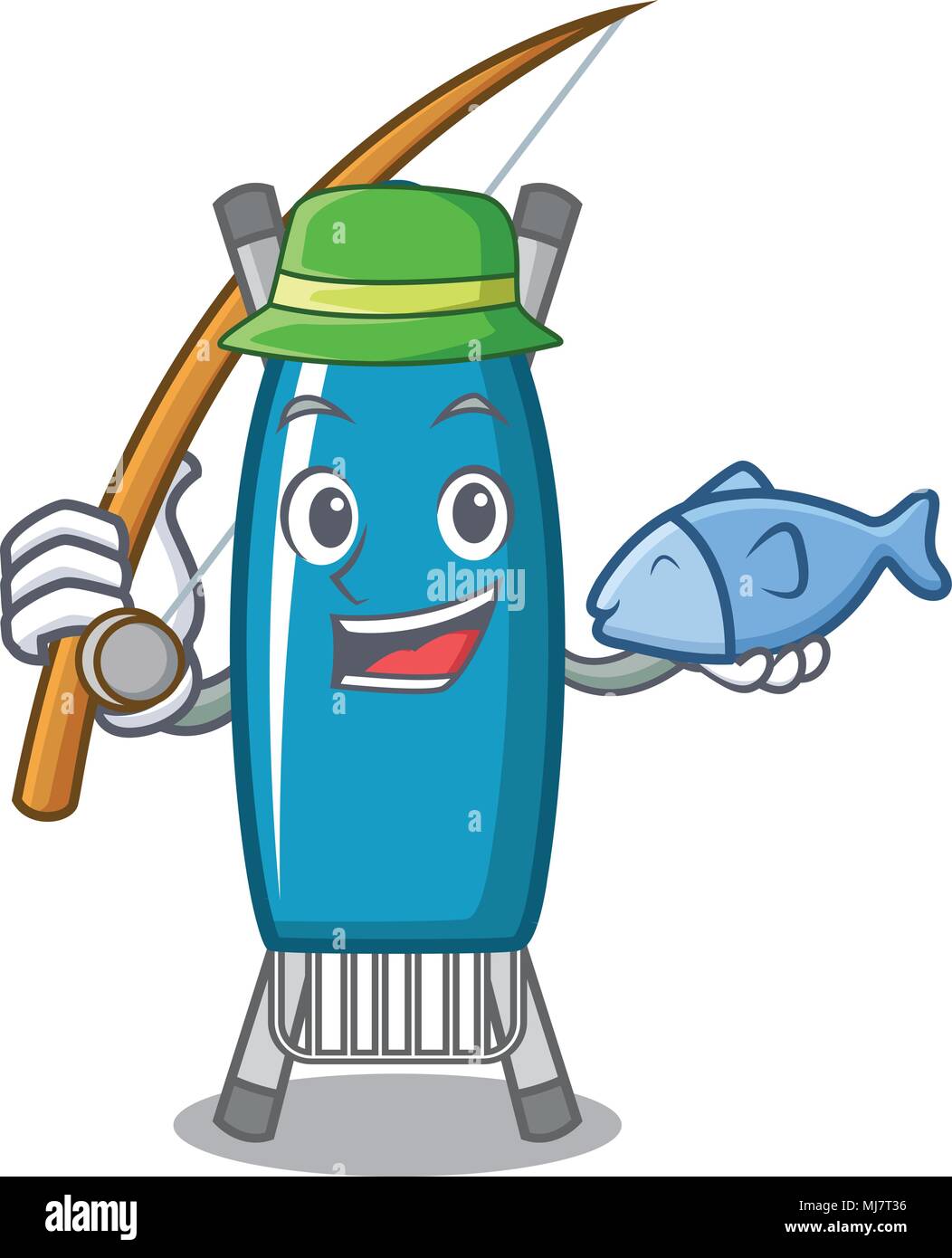 Fishing iron board mascot cartoon Stock Vector Image & Art - Alamy