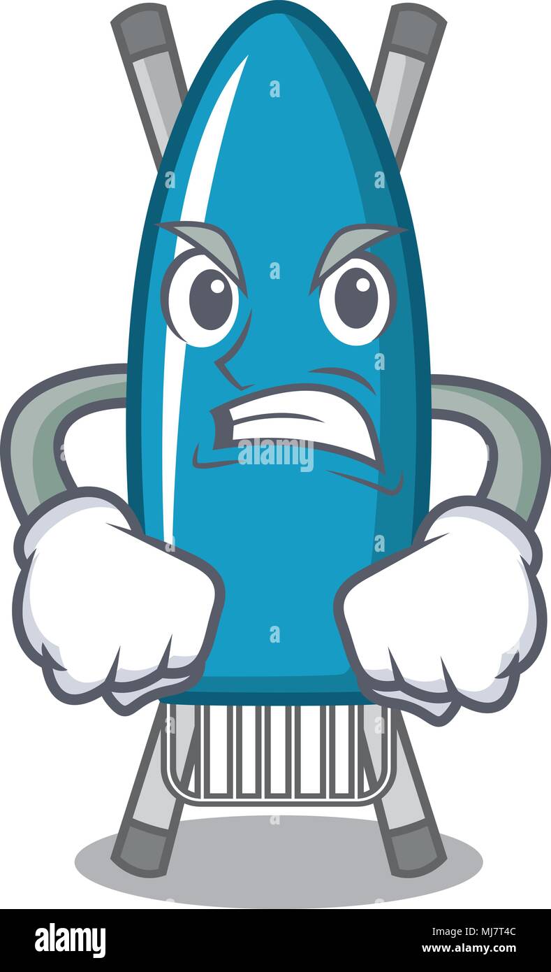 Angry iron board mascot cartoon Stock Vector Image & Art - Alamy