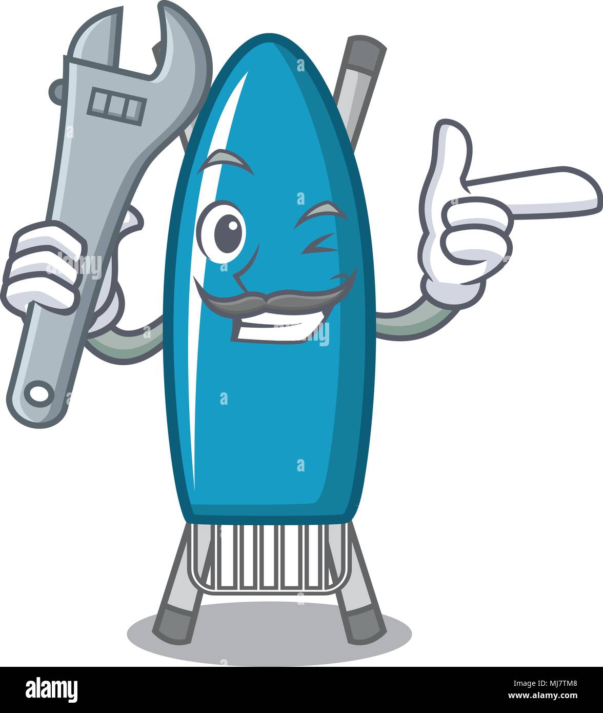 Mechanic iron board mascot cartoon Stock Vector Image & Art - Alamy