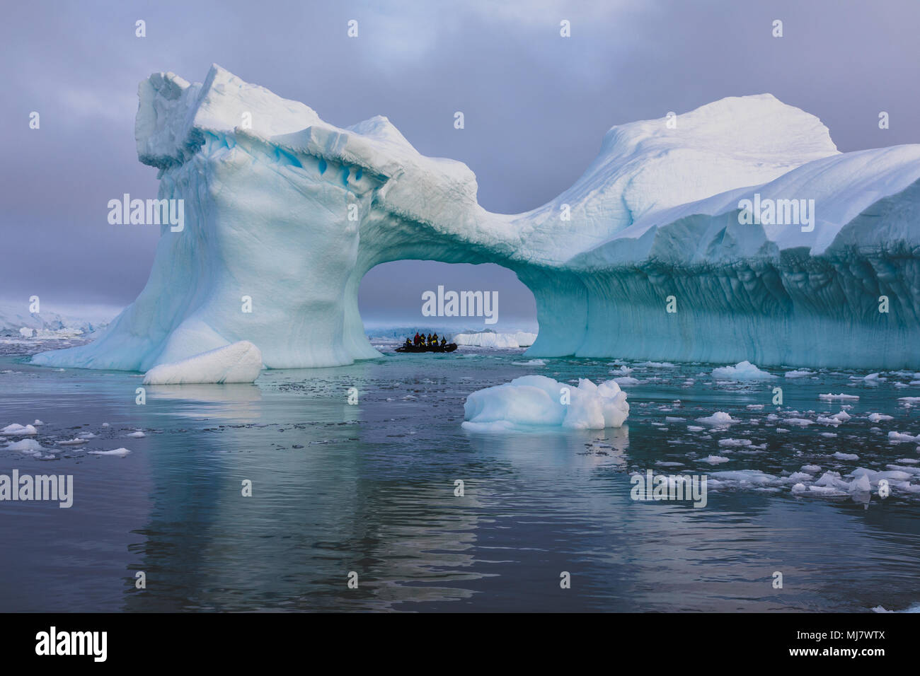 Antarctica zodiac arch hi-res stock photography and images - Alamy