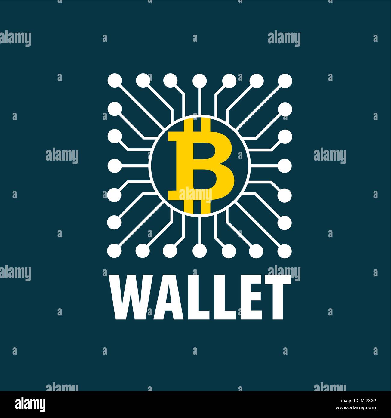 Blockchain wallet logo Stock Vector Images - Alamy