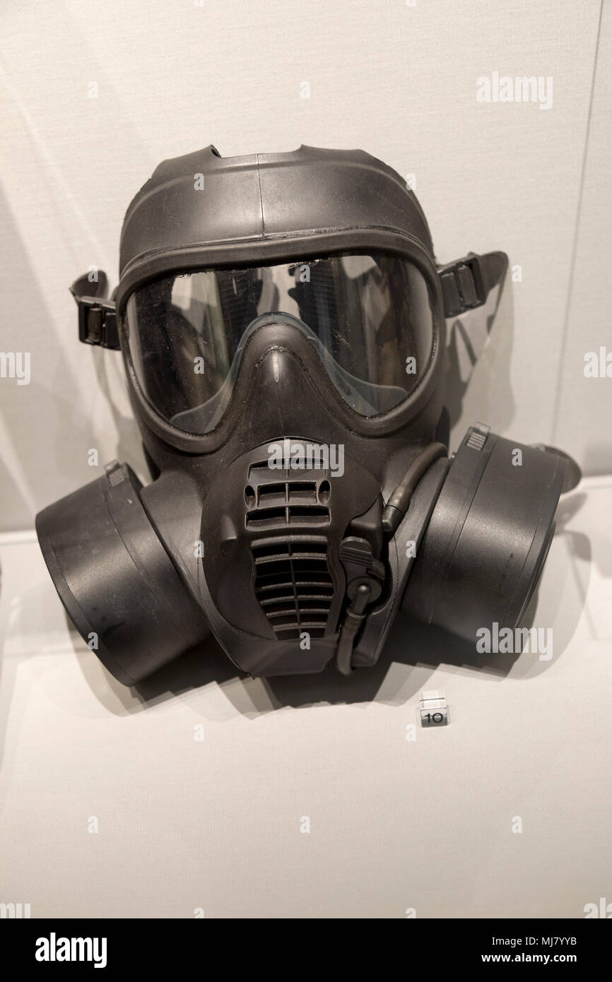 Respirator used by armed forces, REME museum, MOD Lyneham, Wiltshire ...