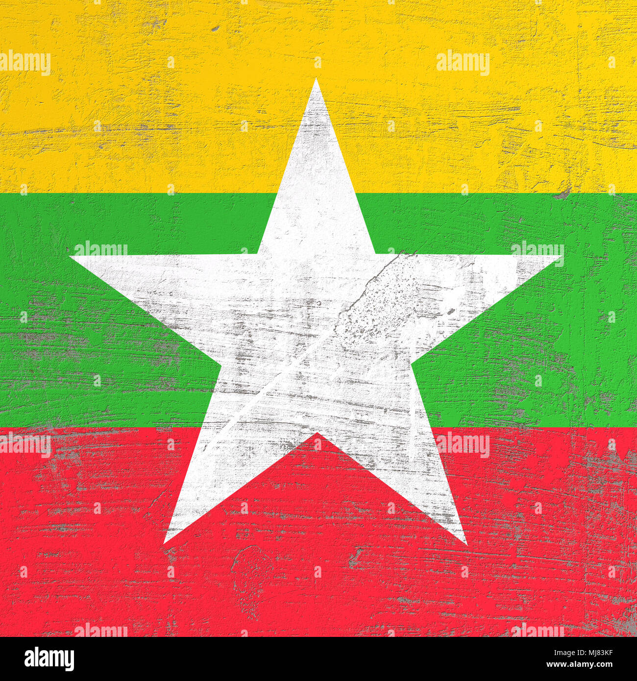 3d flag myanmar hi-res stock photography and images - Alamy
