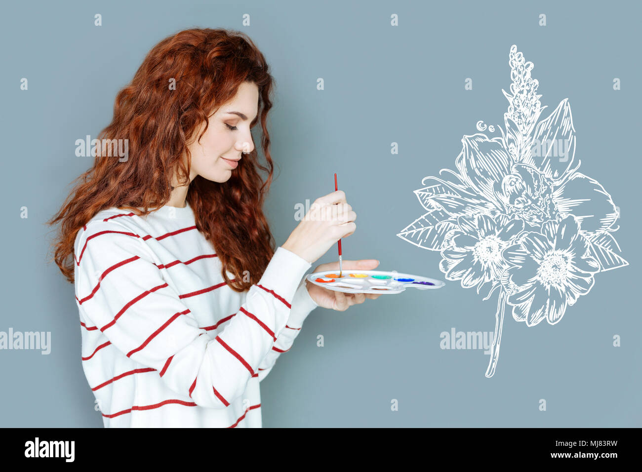 Smiling young painter hi-res stock photography and images - Alamy