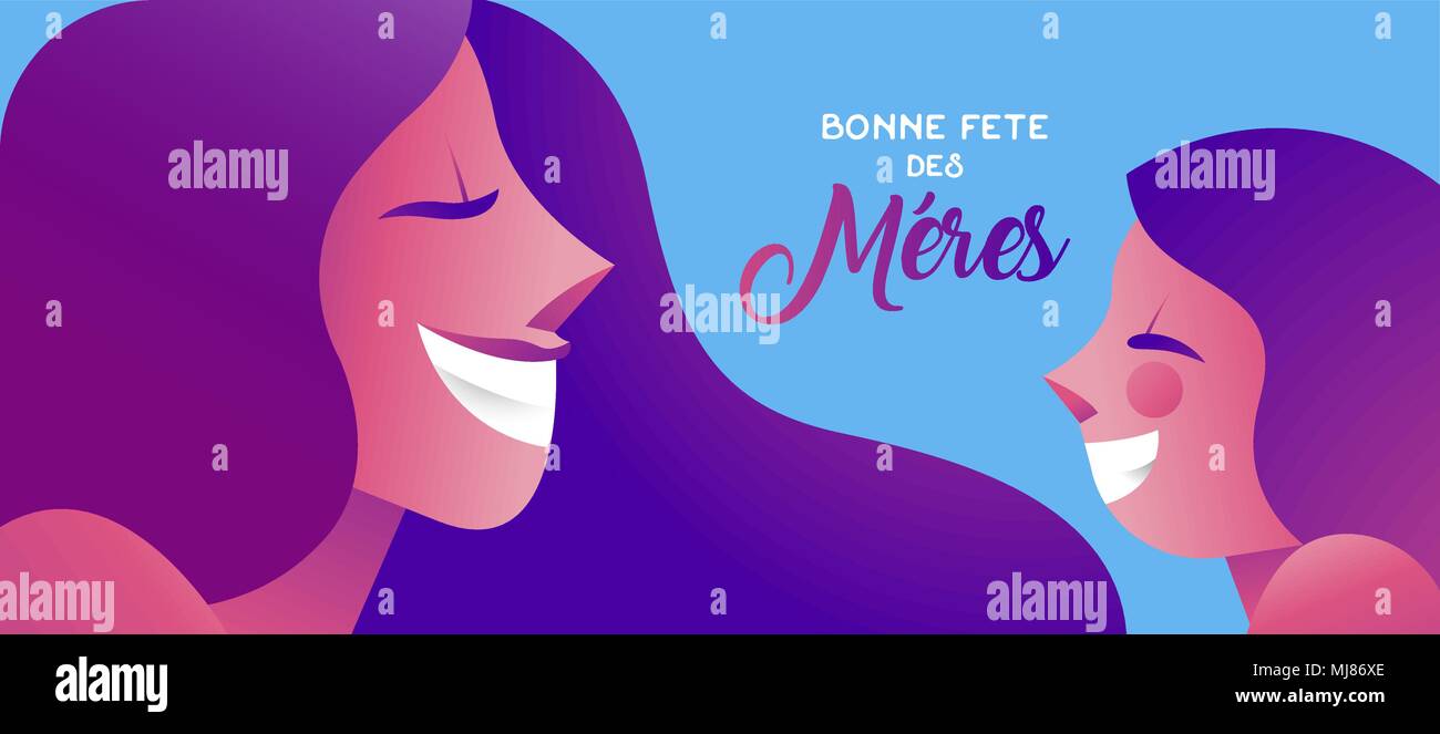 French mother and daughter Stock Vector Images - Alamy