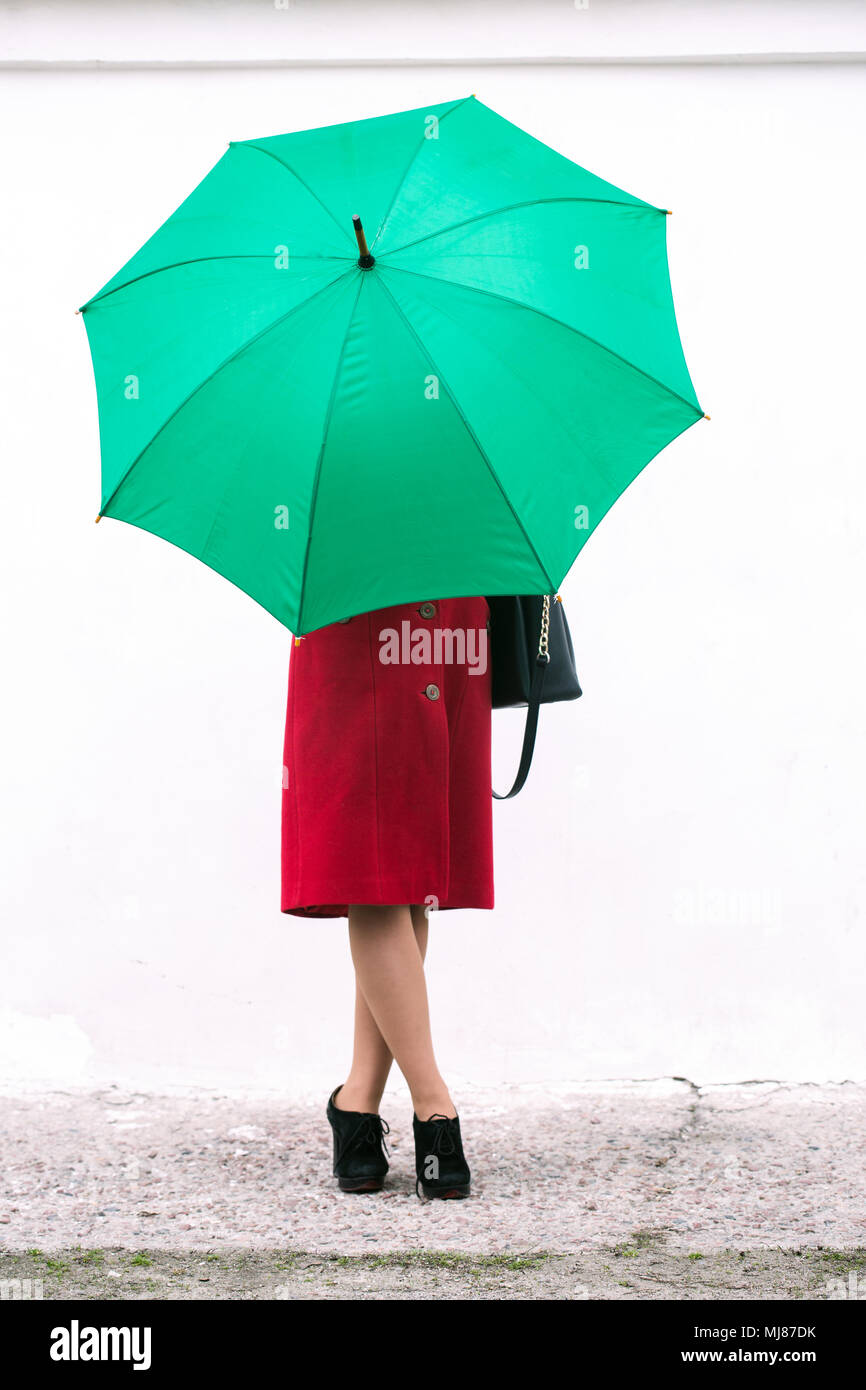 Covered her face with her bag hi-res stock photography and images - Alamy
