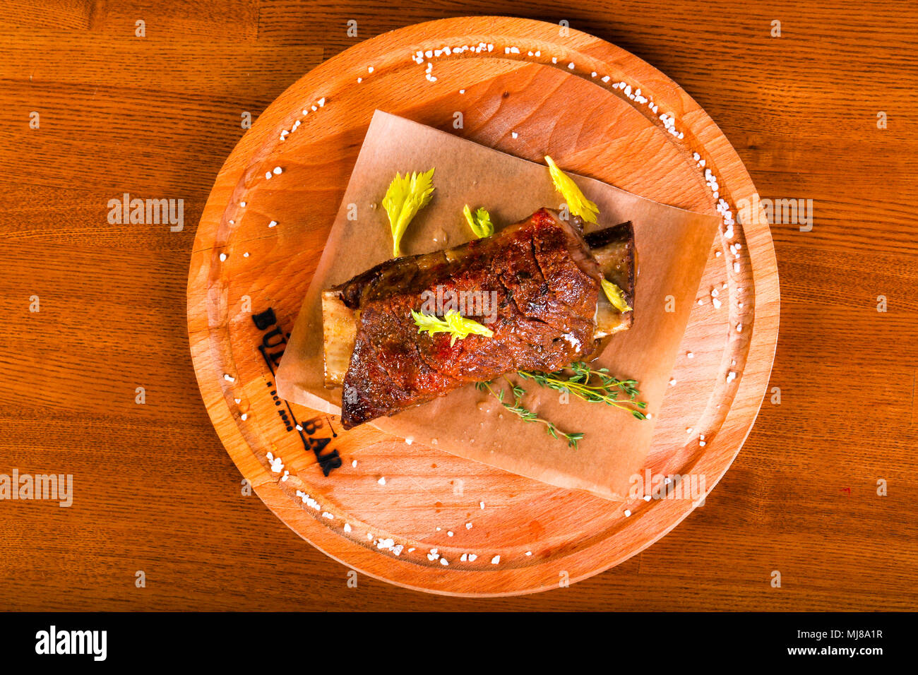 Pork meat with bone Stock Photo - Alamy