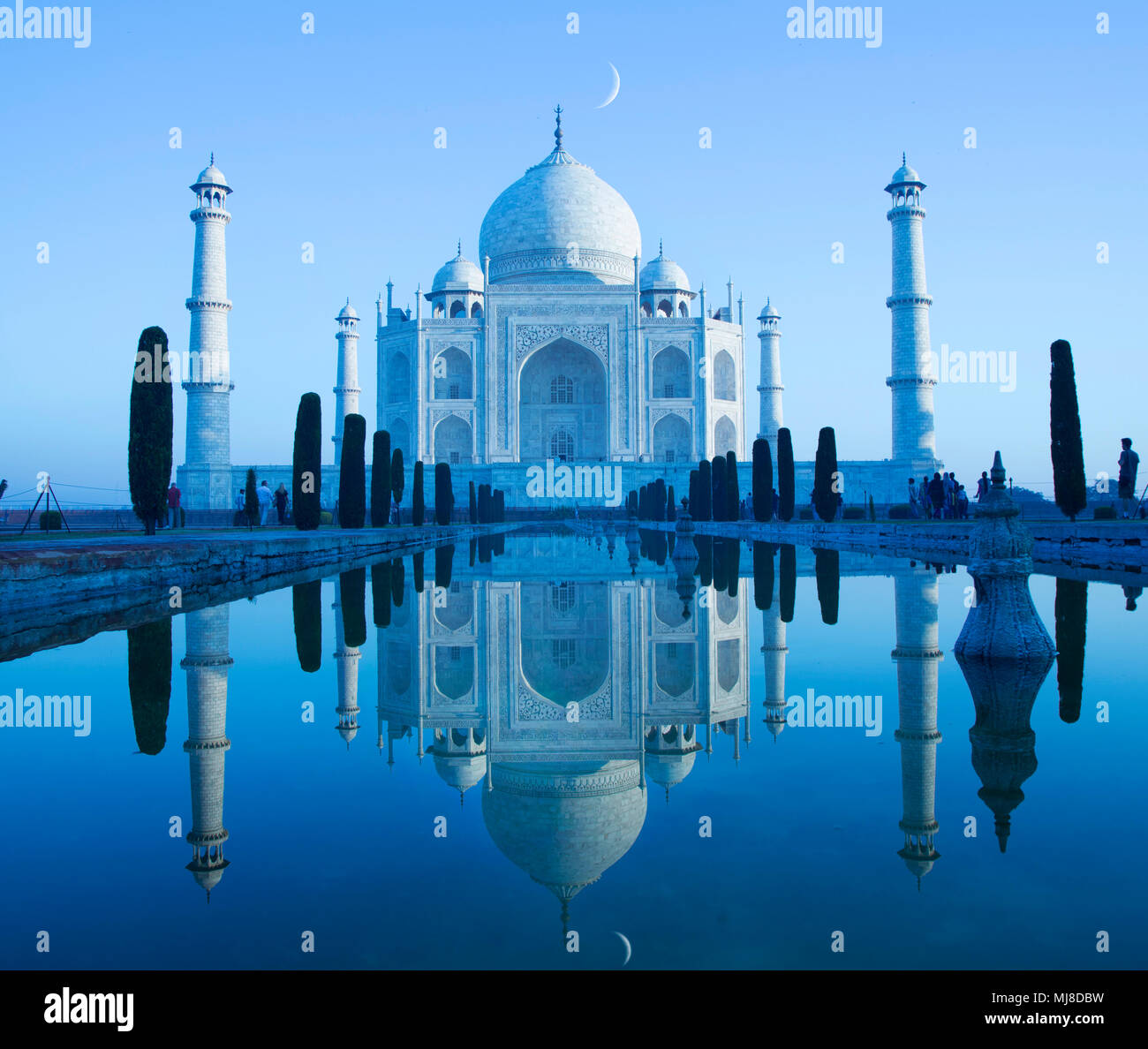 Exterior view of the Taj Mahal palace and mausoleum, a UNESCO world ...