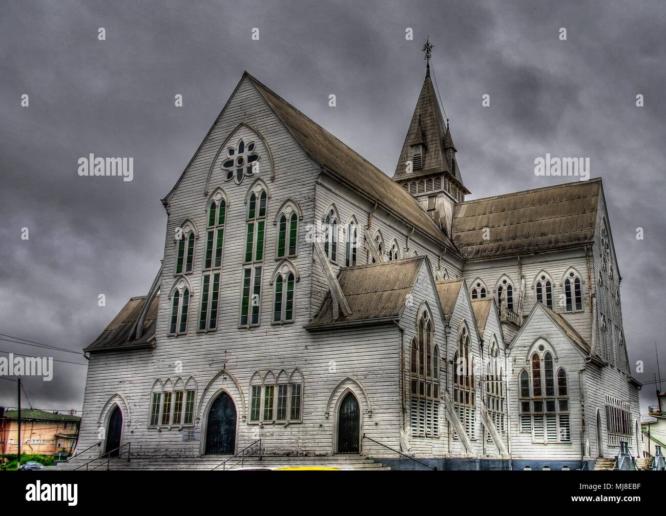 St. George cathedral in the center of Georgetown, Guyana Stock Photo ...