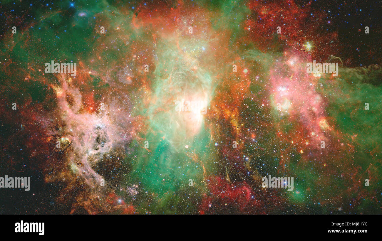 Starry deep outer space - nebula and galaxy Stock Photo - Alamy