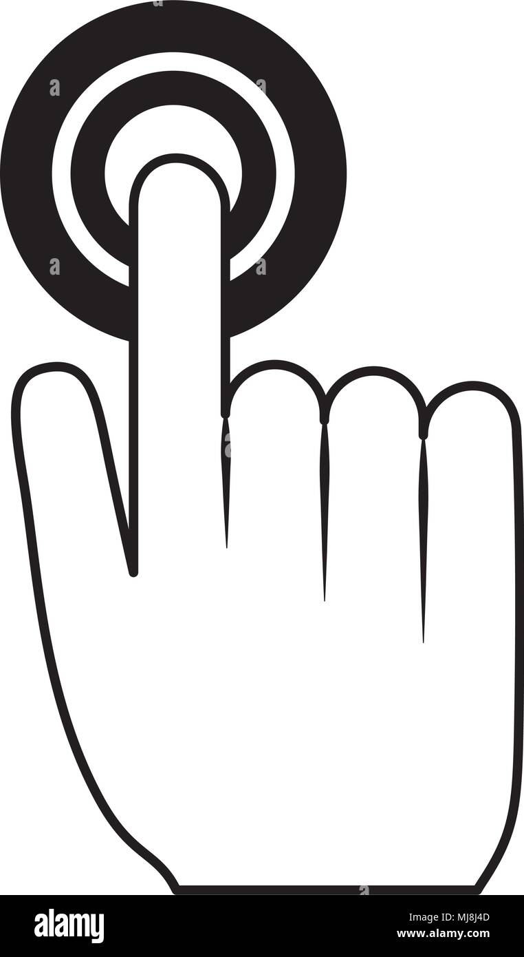 hand mouse cursor pointer icon vector illustration design Stock Vector ...