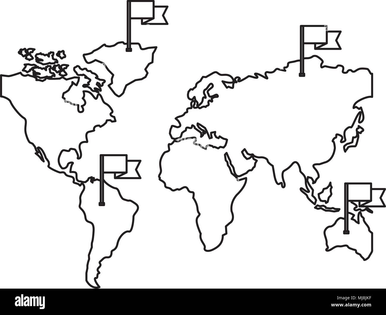 Flags International Cut Out Stock Images & Pictures - Alamy