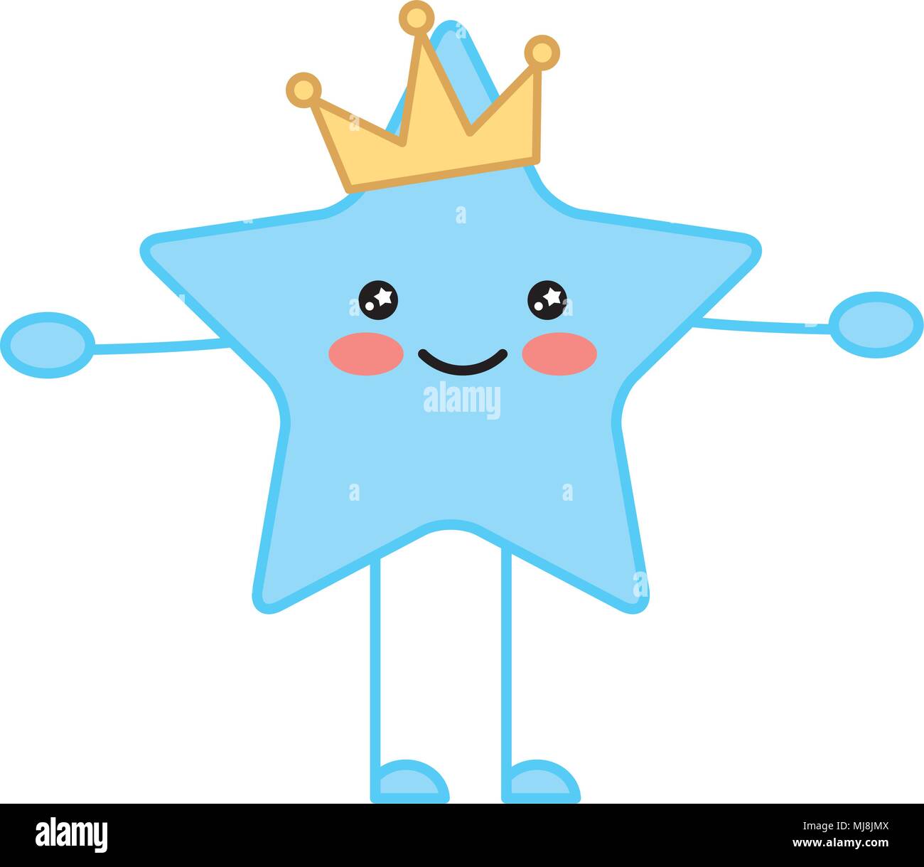 cute star kawaii character vector illustration design Stock Vector ...