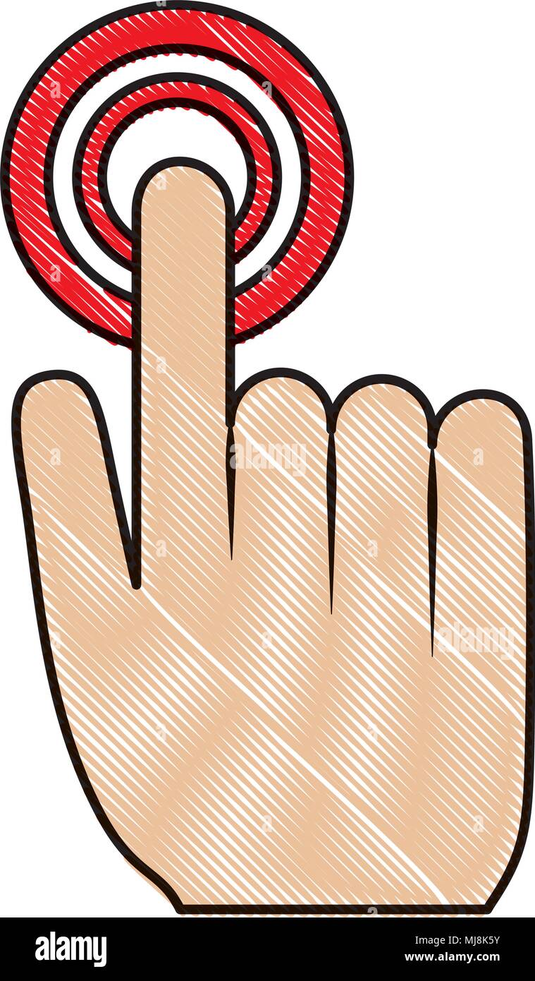 hand mouse cursor pointer icon vector illustration design Stock Vector ...