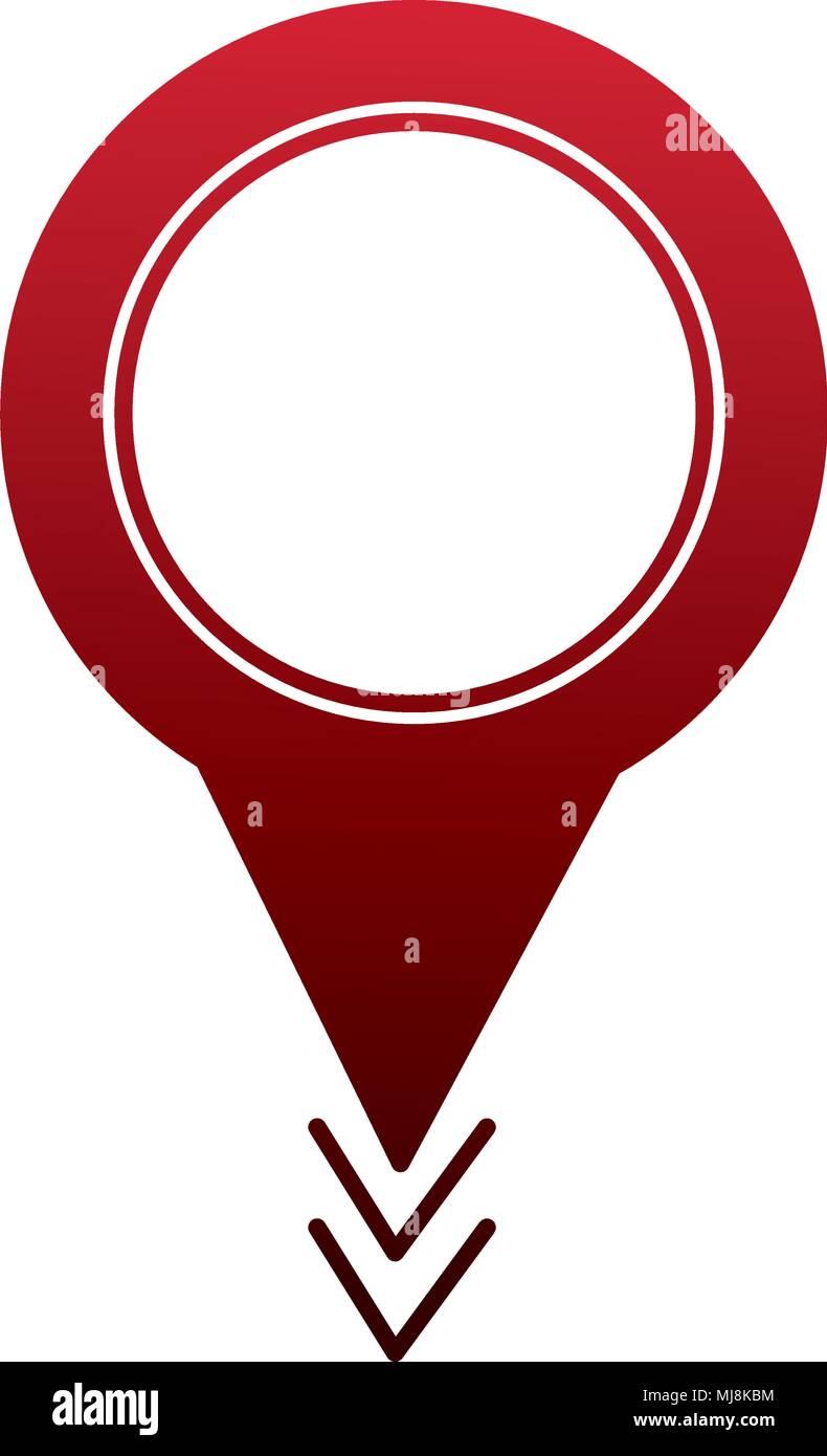 navigation gps pointer map location vector illustration gradient color ...