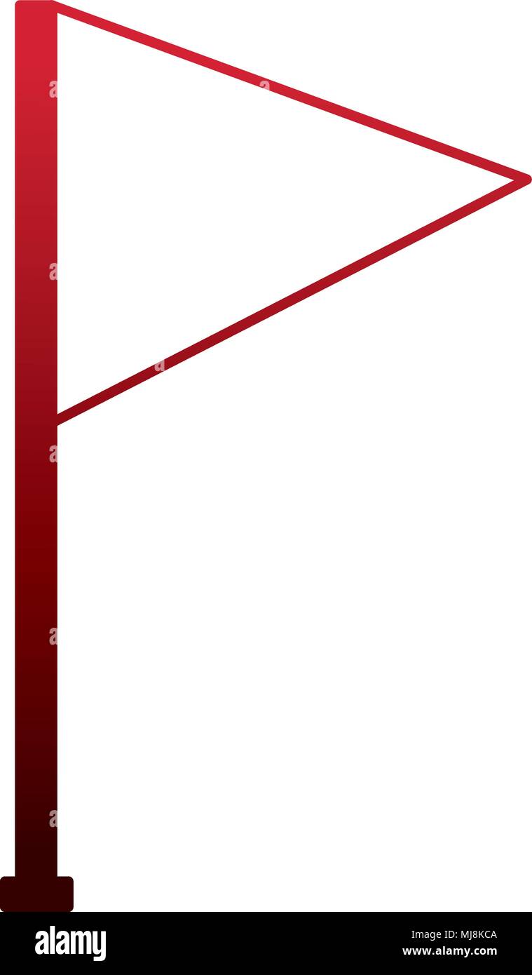 gps navigation red flag mark vector illustration gradient color Stock ...